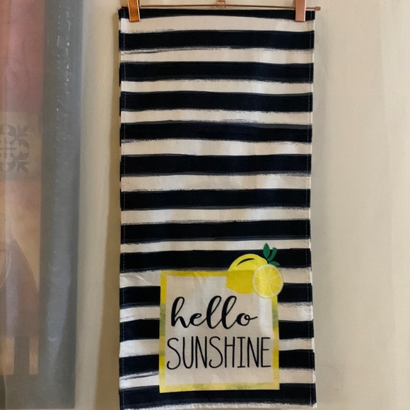 Dining | 13 X 16 Water Color Black And White Hello Sunshine Lemon Table ...